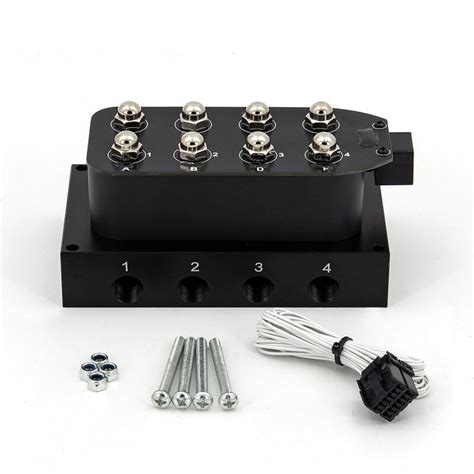 범용 공압 충격 흡수 장치 에어 라이드 서스펜션 매니폴드 솔레노이드 밸브 Vu4 0 300psi 14 인치 4 코너 솔레노이드 밸브 유닛 엔진 및 엔진 부품