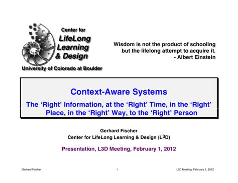 Context Aware Systems
