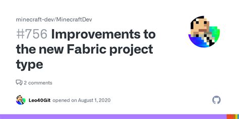 Improvements To The New Fabric Project Type Issue Minecraft Dev Minecraftdev Github