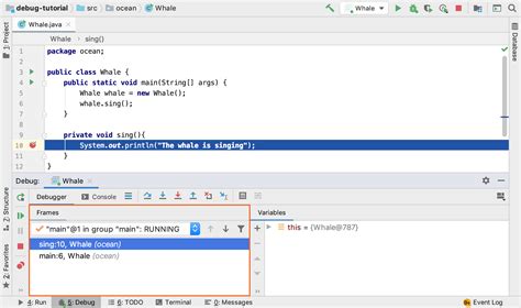 Examine Suspended Program Intellij Idea
