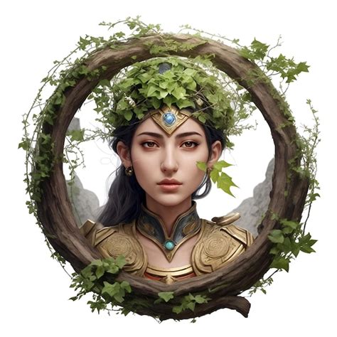Premium Photo Nature Themed Woman Illustration