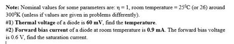 Solved Note Nominal values for some parameters are η Chegg