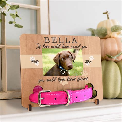 personalized if love could have saved you photo collar memorial keepsake