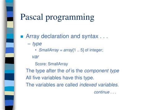 PPT Pascal Programming PowerPoint Presentation Free Download ID 342690