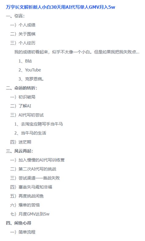 万字长文解析新人小白30天用ai代写单人gmv月入5w优创网