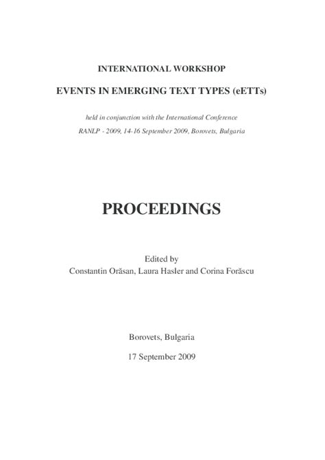 Pdf Event Detection In Blogs Using Temporal Random Indexing