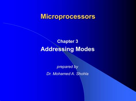 microprocessor addressing modes chapter 3 presentation