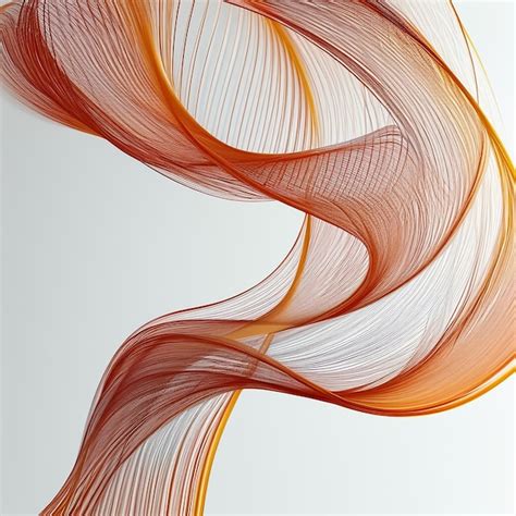 An Abstract Line Art Design Where Long Flowing Curves Intertwine And