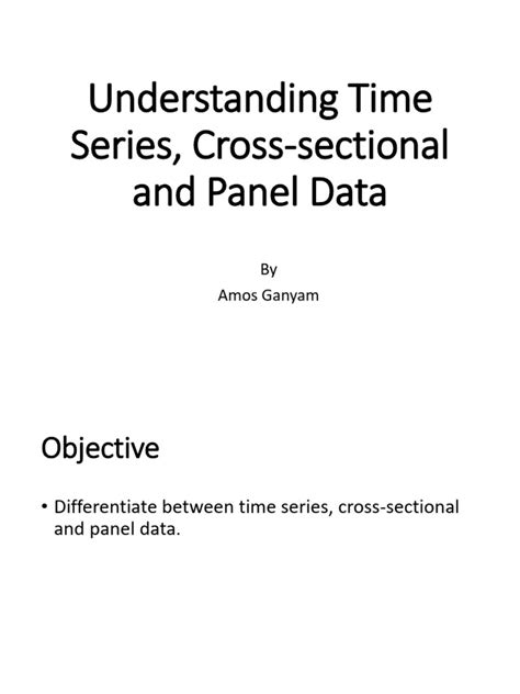 Understanding Differences Between Time Series Cross Sectional And Panel Data Pdf Scientific
