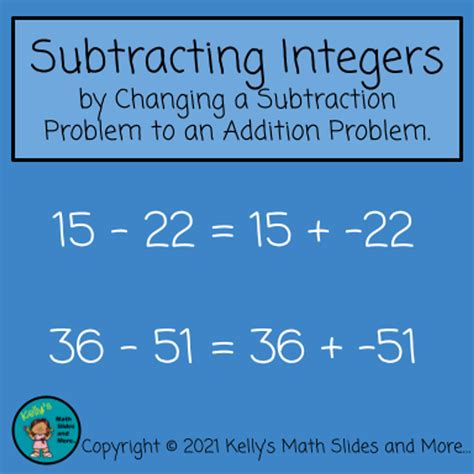Subtracting Integers Problems