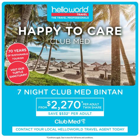Helloworld 7 Night Club Med Bintan Enjoy The All Inclusive Experience Helloworld Travel