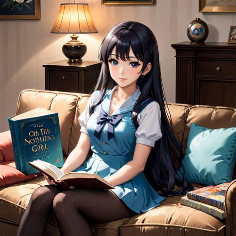 An Anime Girl Sitting On A Sofa By Suraj Prasad Playground