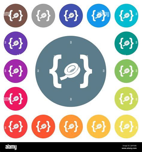 software patch flat white icons on round color backgrounds 17
