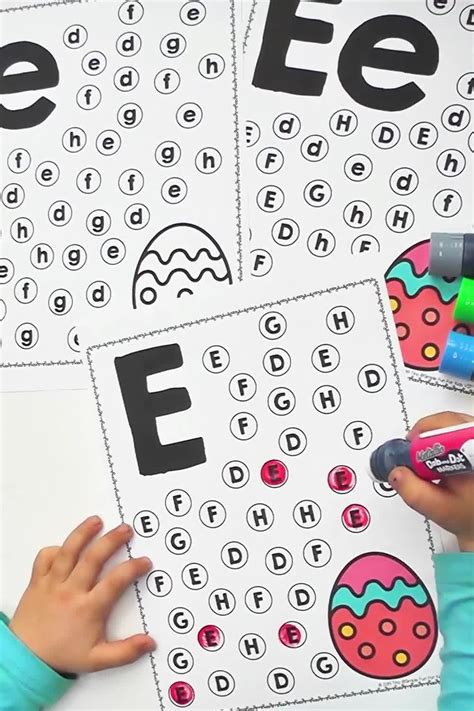 E Is For Easter Egg Dot Marker Letter Find Artofit