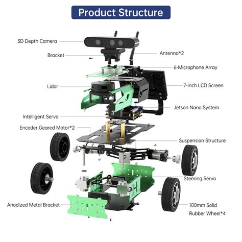 jetacker ros education robot car with ackerman structure powered by je