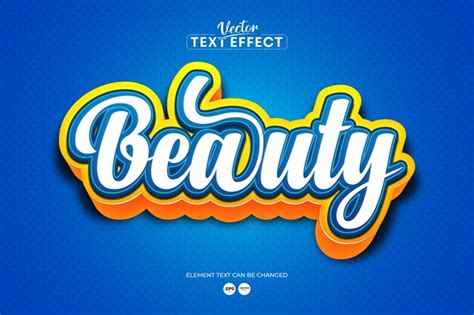 Premium Vector Text Effect Beauty