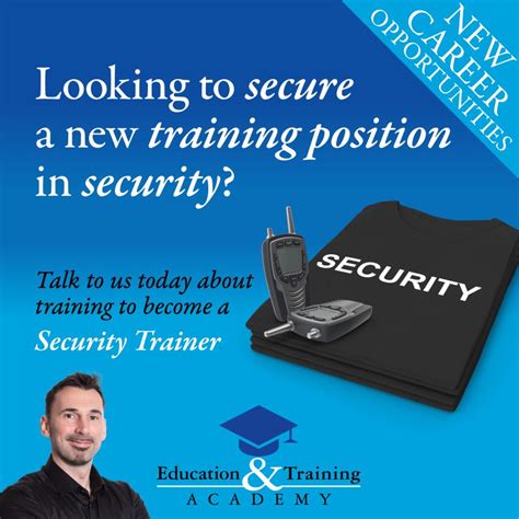 The Education And Training Academy On Linkedin Security Trainers Are The Backbone Of A Safer