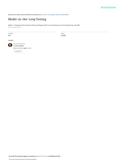 Model In The Loop Testing Pdf Simulation