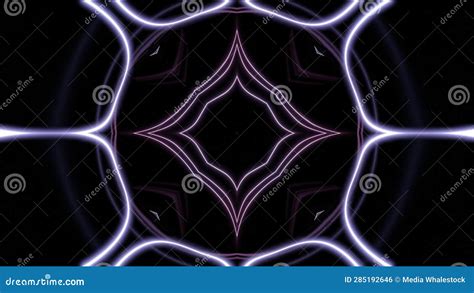 Geometric Kaleidoscopic Background With Transforming Shapes Design