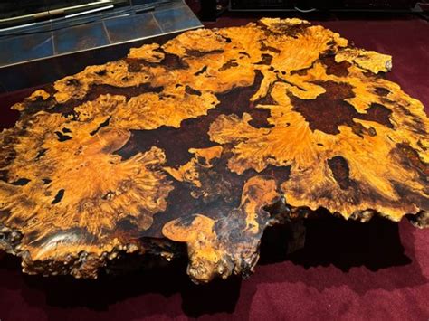 Stardust Live Edge California Redwood Burl Tables Elvis Graceland