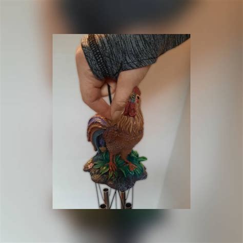 Rooster Wind Chimes Farmhouse Wind Chime Decor Chicken Lover Etsy