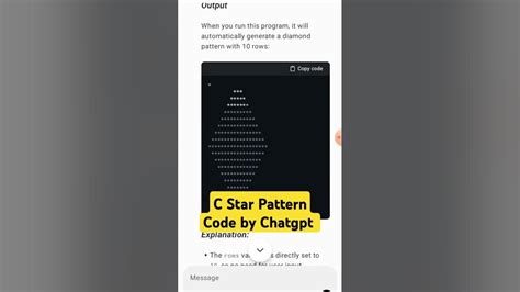 C Star Pattern Code In Chatgpt Coding Chatgptcoding Clanguage