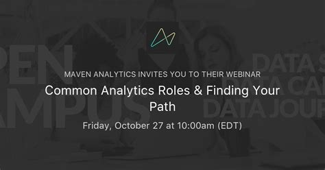 Common Analytics Roles And Finding Your Path Maven Analytics