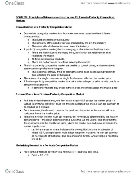 Class Notes For ECON 202 At Texas A M University TAMU