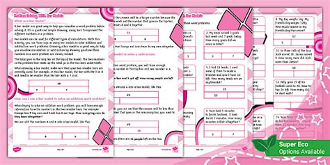 Maths Problem Solving With Bar Models Activity Sheets