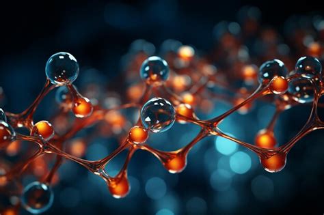 Premium Ai Image Complex 3d Render Of Abstract Molecular Background