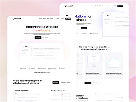 Devtech X Development Webflow Template Behance