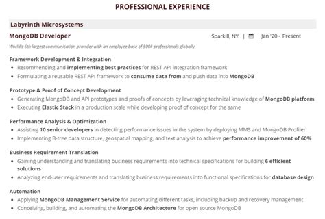 How To Perfect Your Mongodb Resume For 2022 In In 8 Easy Steps 10