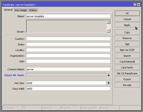 Create Certificate On Mikrotik WinBox Incredigeek