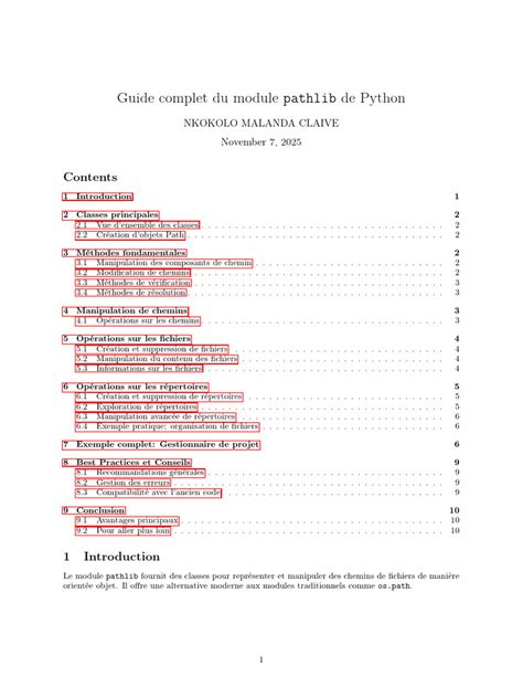 Guide Du Module Pathlib En Python Pdf Fichier Texte Fichier