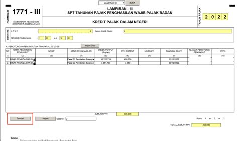 Cara Mengisi Lampiran III Blog Online Pajak