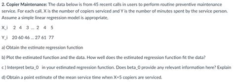 Solved Please Fit The Linear Regression Based Only On The Chegg
