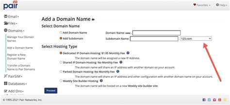 Setting Up Subdomains Knowledge Base Pair Networks