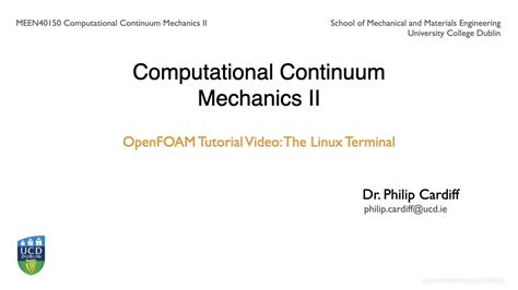 Tutorial 1 Introducing The Linux Terminal For Openfoam Youtube