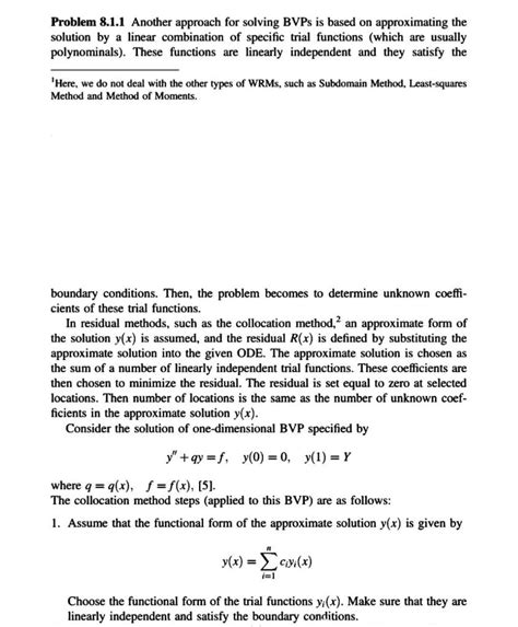 Solved Problem 811 Another Approach For Solving Bvps Is