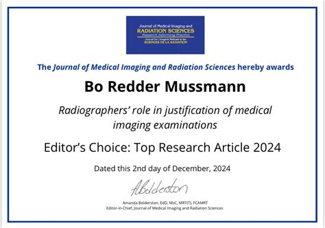 How Cool Is That Our Survey Based Paper On Radiographers Role In Justification Was Editors