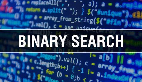 Binary Search Concept With Random Parts Of Program Code Binary Search
