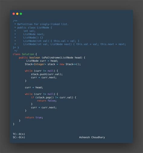 How To Master Palindrome Linked List Asheesh Choudhary Posted On The Topic Linkedin