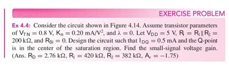 Solved Ex 4 4 Consider The Circuit Shown In Figure 4 14