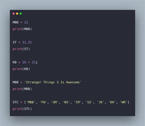 Python Data Types Int Float String List Dictionary Tuple
