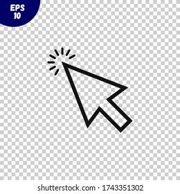 Cursor Linear Iconmouse Cursor Vectorpointer Symbolclicking Stock Vector Royalty Free