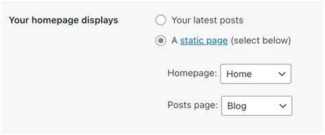 set the posts page blog page support