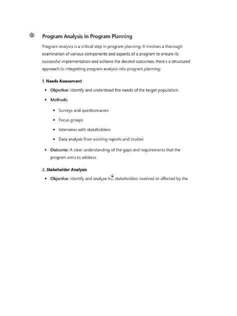 Program Analysis In Planning Pdf
