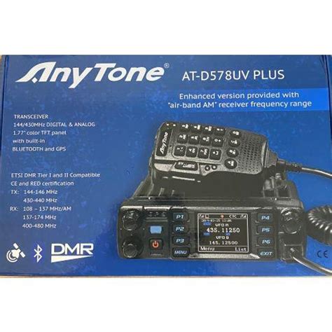 Anytone AT-D578UV Plus - Dual Band DMR Digital Mobile Transceiver ...