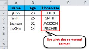 Uppercase In Excel Convert Words Lowercase To Uppercase