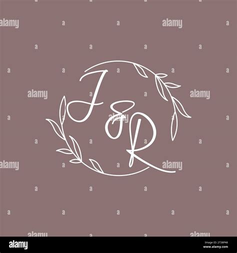 Jr Wedding Initials Monogram Logo Ideas Vector Graphic Stock Vector